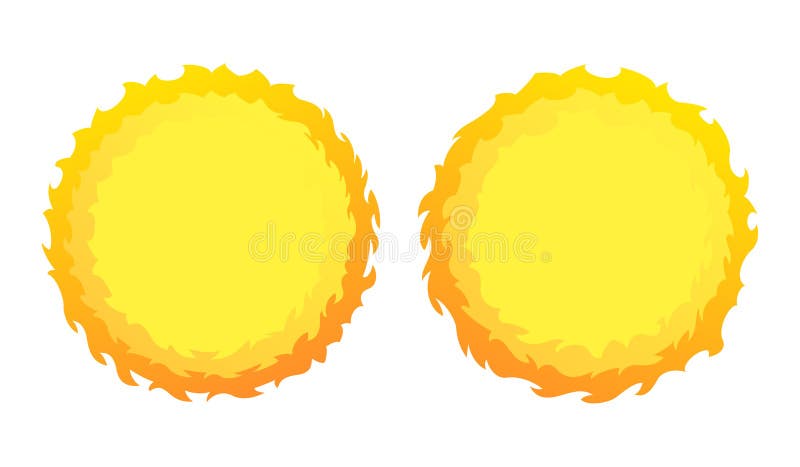 Round fire frames stock vector. Illustration of warm - 192573141