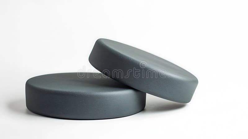 Two Round Objects Made of a Grey Material Stock Illustration ...