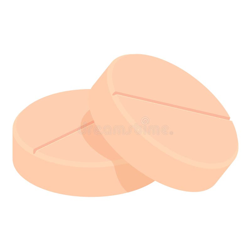 Two Round Pills Icon, Cartoon Style Stock Vector - Illustration of pill ...