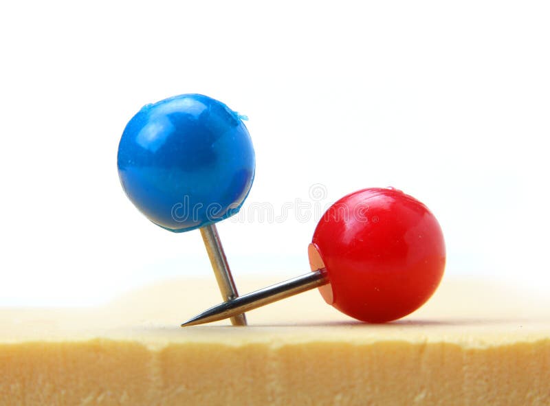 Two round push pins stock photo. Image of round, push - 35087984