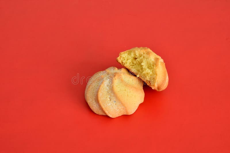Two Round Shaped Shortbread Cookies. Stock Photo - Image of homemade ...