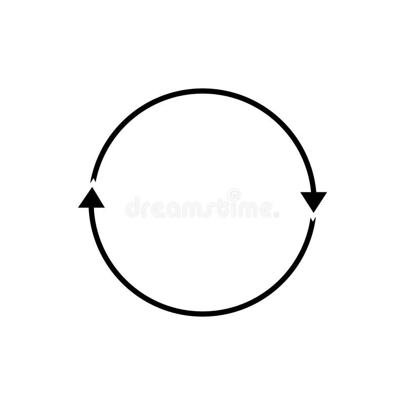 Circle Two Arrows Black White Stock Illustrations – 331 Circle Two ...