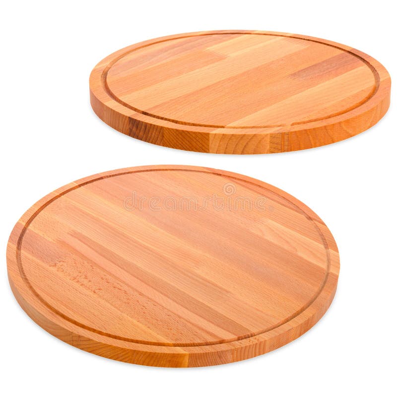 Two Round Wooden Cutting Boards for Cooking Stock Photo - Image of ...