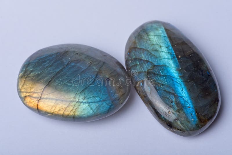 Two Rounded Labradorite Stone Stock Image - Image of macro, glitter ...