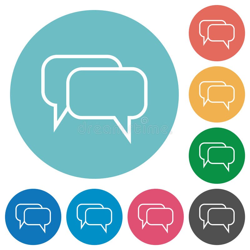 Two Round Talk Bubbles Vector Stock Illustrations – 207 Two Round Talk ...