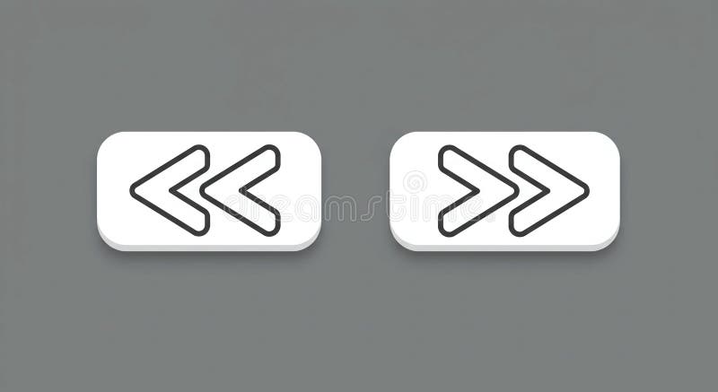 Fast Rewind and Fast Forward Buttons Stock Illustration - Illustration ...