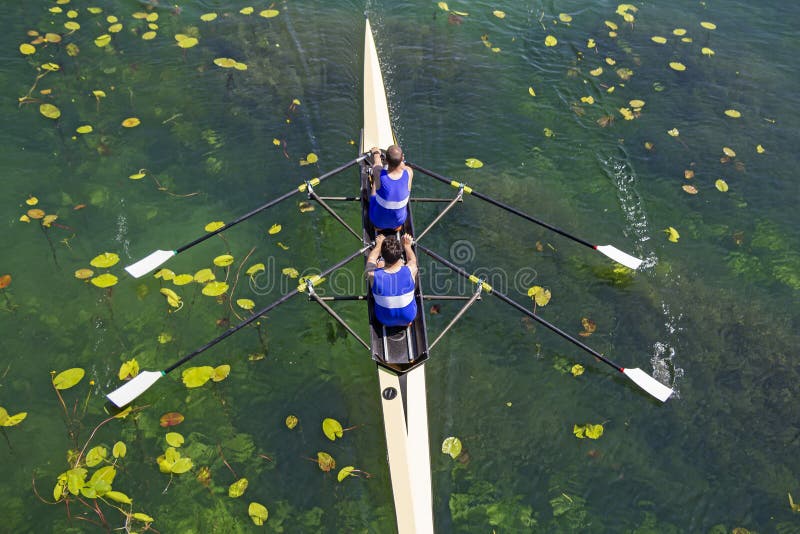 Two rowers rowing editorial photography. Image of endurance - 72692392