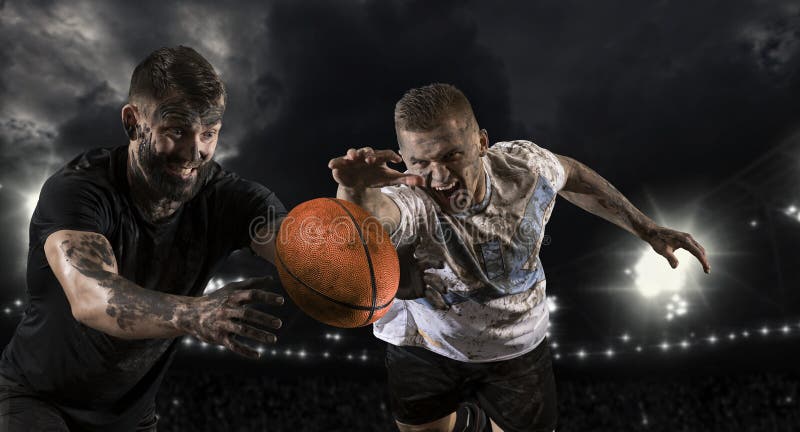 Two Rugby Players in Action Stock Image - Image of handsome, event ...