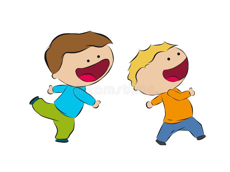 Two running boys stock vector. Illustration of people - 69101627