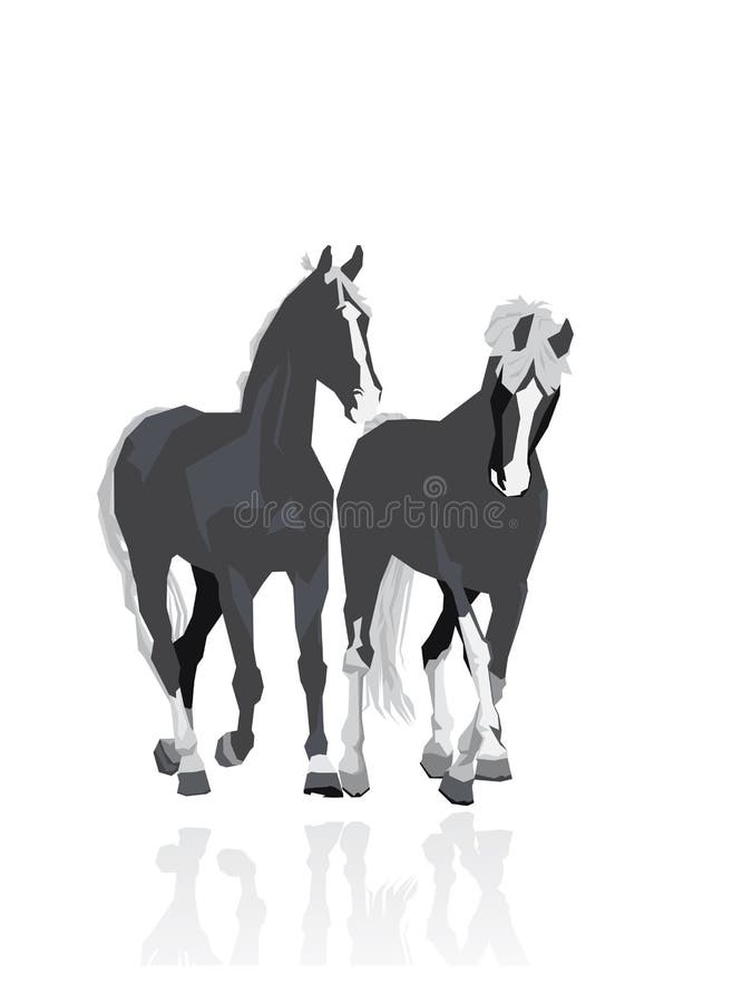 Vector thoroughbred horse stock vector. Illustration of design - 9876546