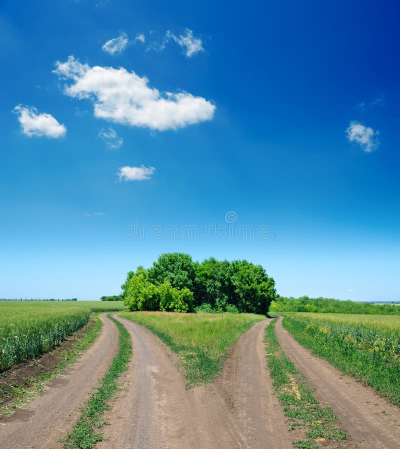 Two rural road stock image. Image of horizon, nature - 20095101