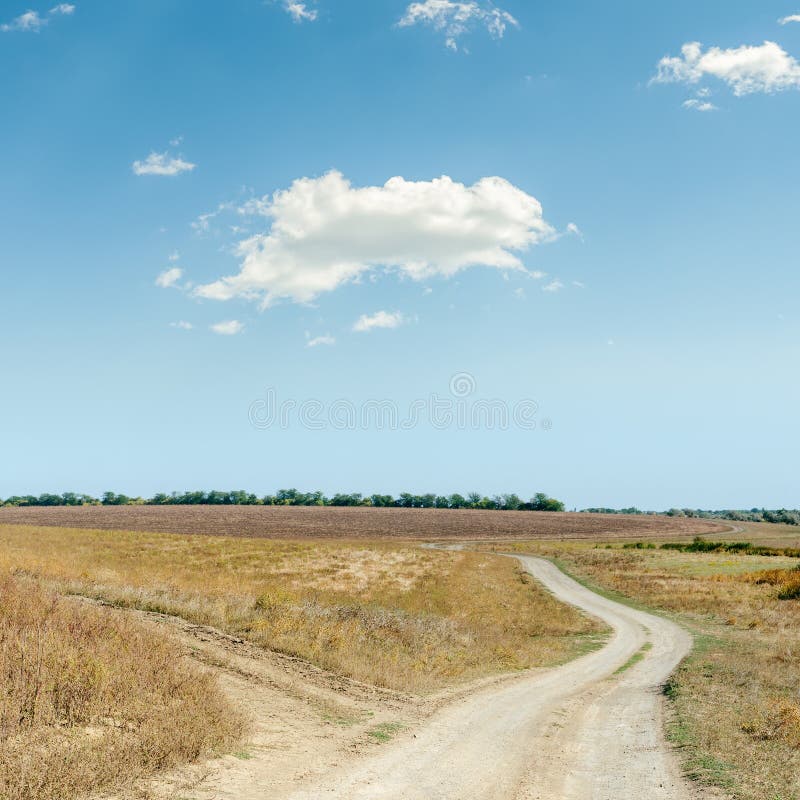 Two rural roads to horizon stock image. Image of dirtroad - 31406889