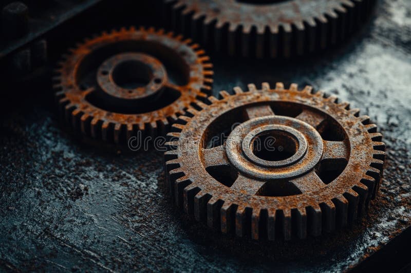 Rusty Gears Close Up stock image. Image of engineering - 373177979