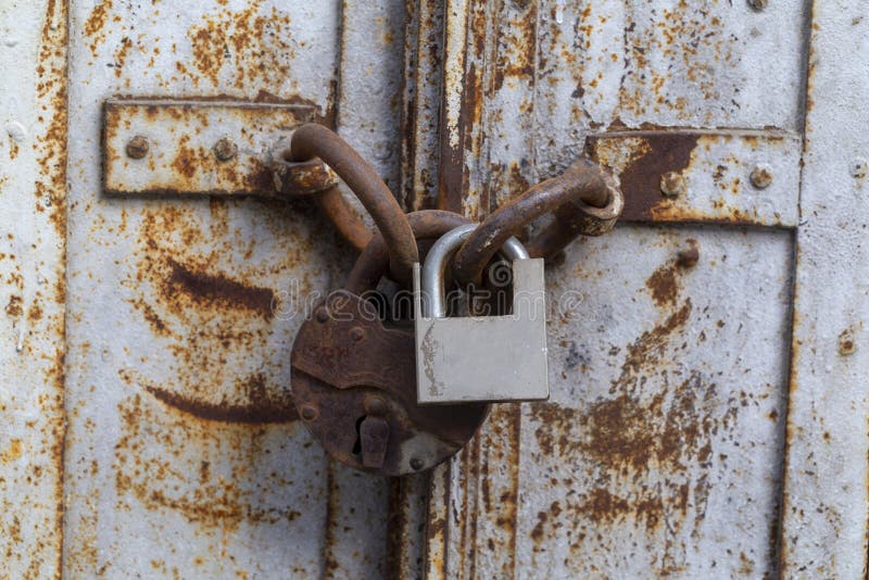 Old Rusty Locks and Keys at Flea Market in Paris. Stock Photo - Image ...