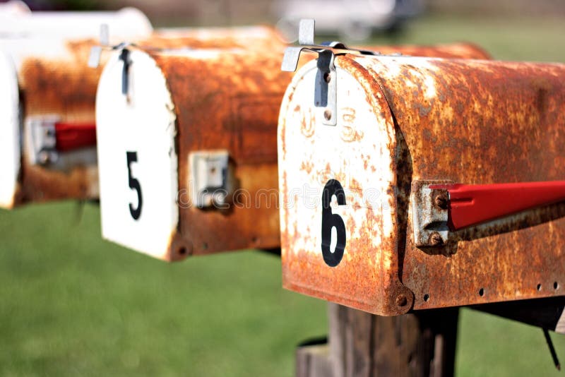 Two rusty mailboxes stock image. Image of rusty, mailbox - 22696995