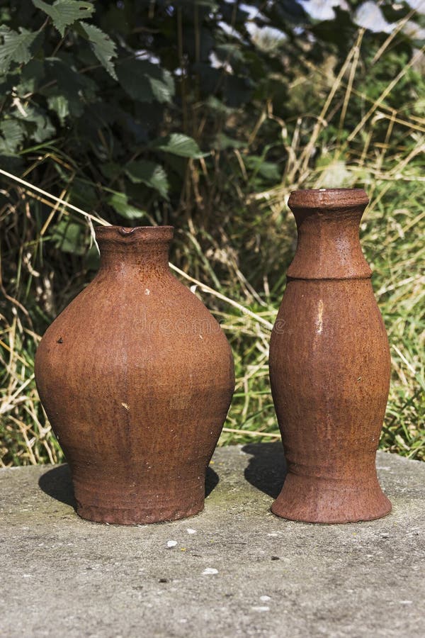 Two Rusty Old Pots of Different Shapes Stock Photo - Image of pots ...