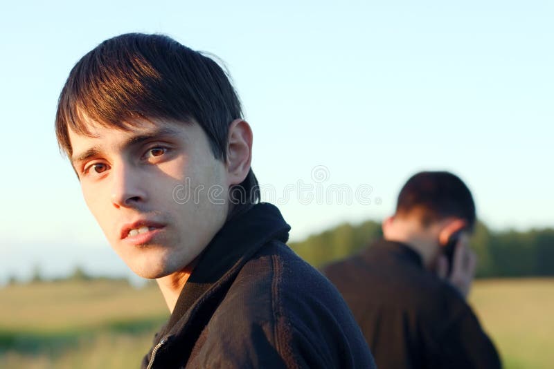 Sad Young Guys stock image. Image of cheerless, problem - 112401697