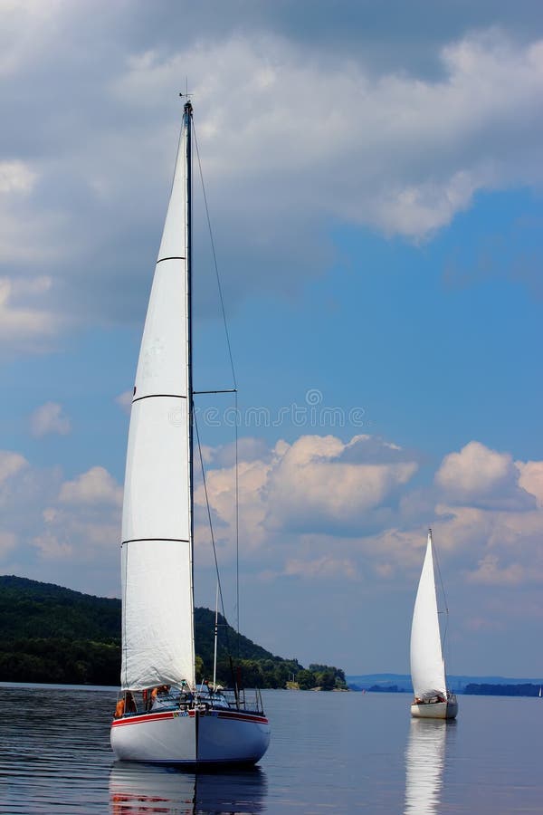 Two sailboats stock photo. Image of mast, sailboat, vessel - 44968858