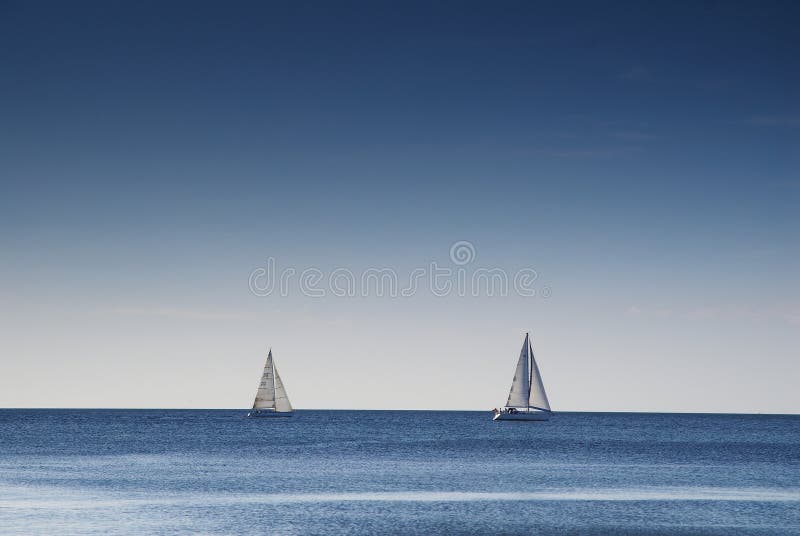 Two sailing boat stock photo. Image of skyline, boat, horizon - 1047174
