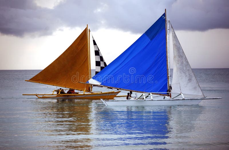 Two sailing boat stock photo. Image of quiet, cloud, ocean - 7298714