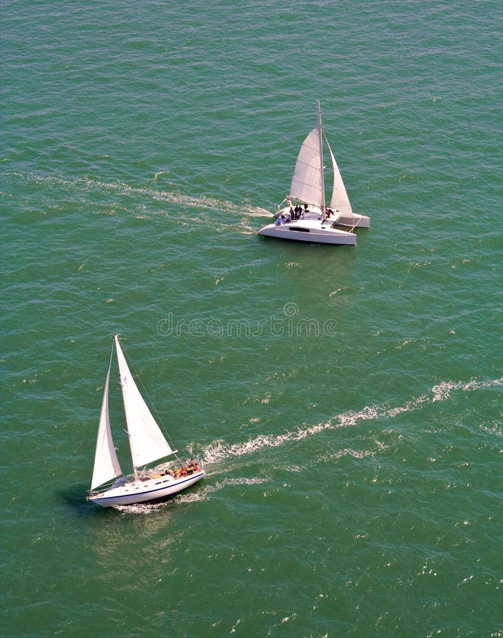 Two sailing boats stock image. Image of meeting, luxury - 3370301