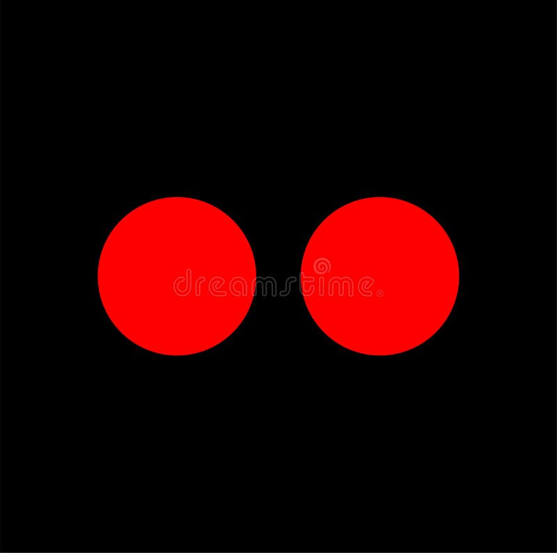 Two Same-size Red Dots Vector Icon. Red Dots Icon Stock Vector ...