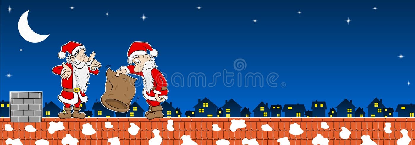 Santa Claus Rooftop Vector Stock Illustrations – 302 Santa Claus ...