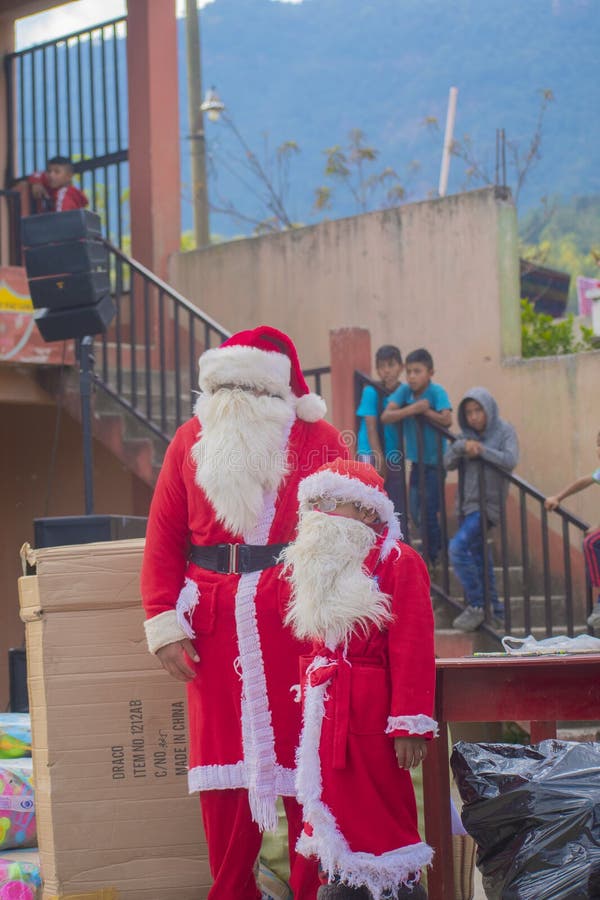 Two Santa Claus Standing Ready for the Event Editorial Stock Photo ...