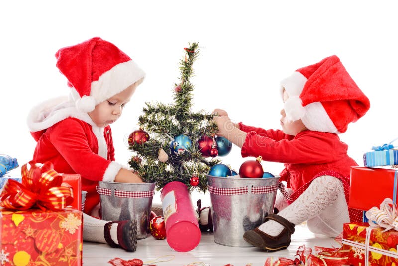 Two santa helpers stock photo. Image of ball, green, celebration - 34751888