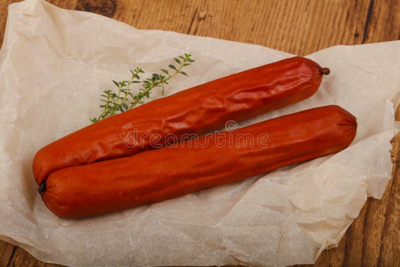 Two sausages stock photo. Image of bratwurst, nutrition - 111796548