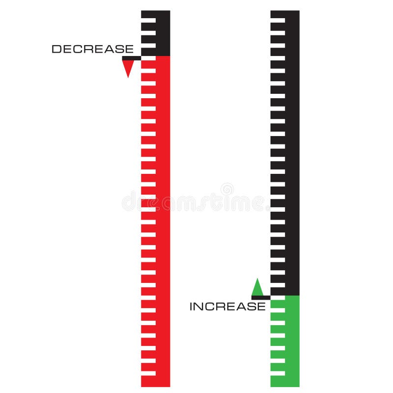 Two Scales Decrease and Increase Stock Vector - Illustration of display ...