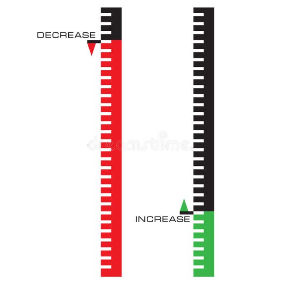 Two Scales Decrease and Increase Stock Vector - Illustration of display, augmentation: 265650368