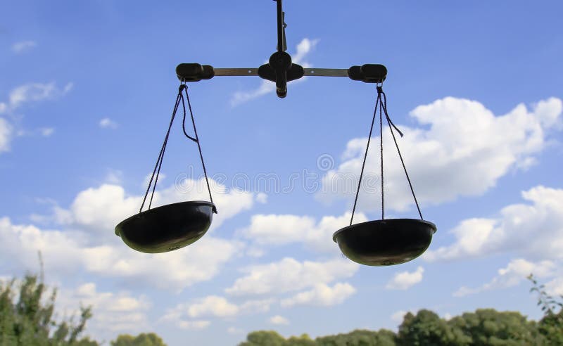 Two Scales Hanging Blue Sky Background Stock Photos - Free & Royalty ...