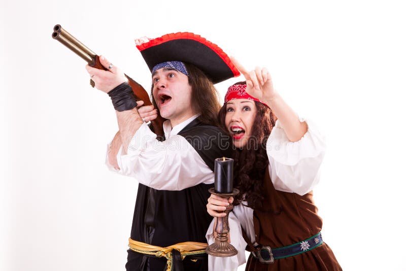 Scared Young Pirate Girl Costume Stock Photos - Free & Royalty-Free ...
