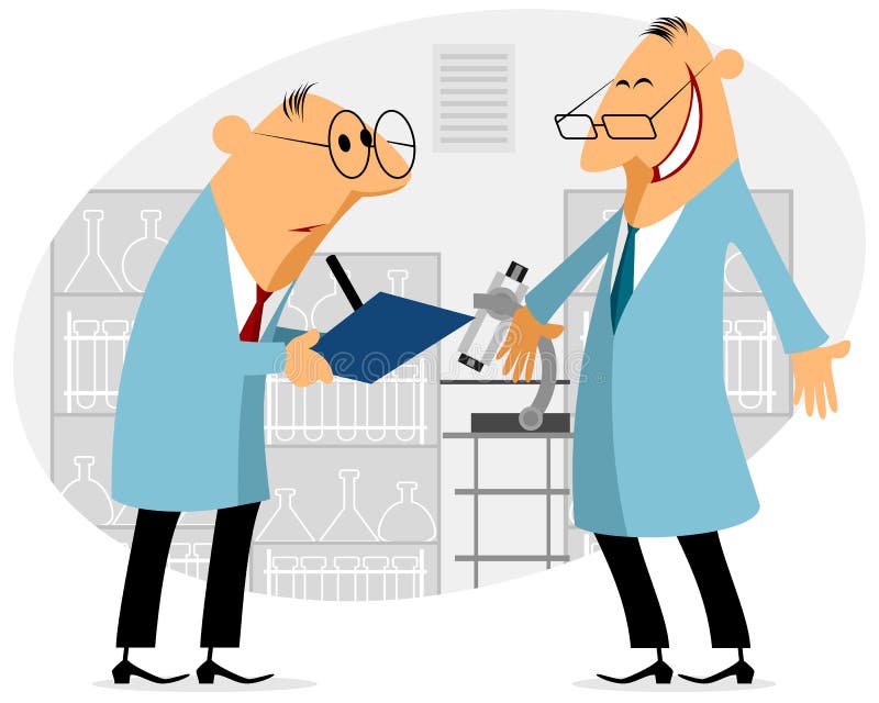 Two scientist talking stock vector. Illustration of hospital - 73750232