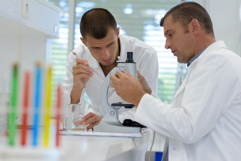 Two Scientists in Modern Laboratory Stock Photo - Image of genetics ...