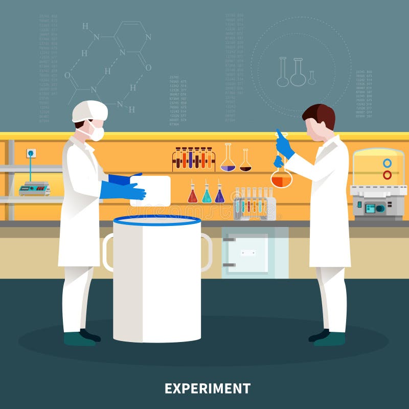Two Scientists People Composition Stock Vector - Illustration of poster ...