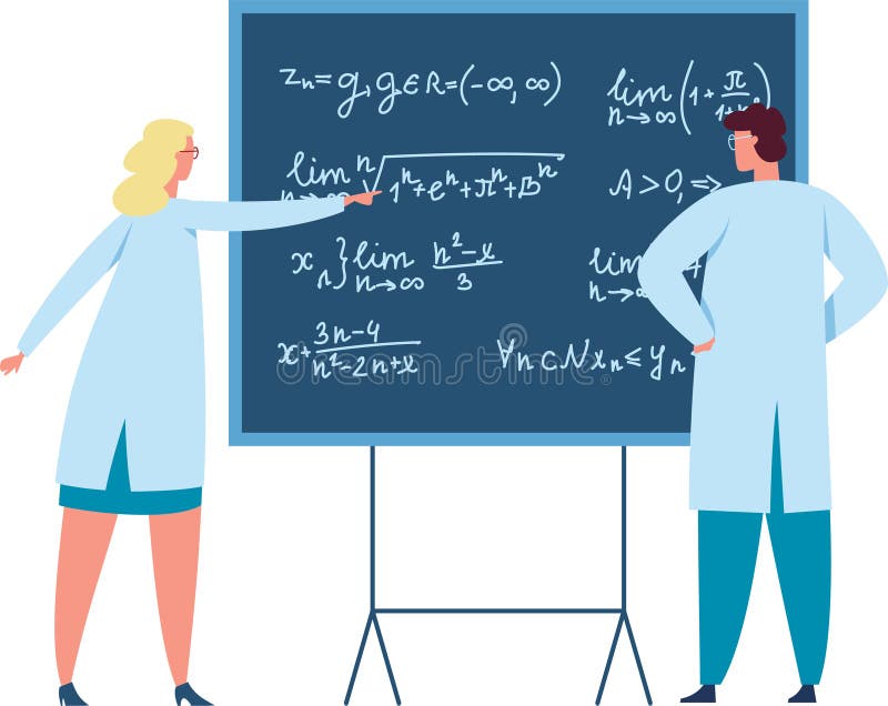 Two Scientists, a Woman and a Man, are Studying Complex Mathematical ...