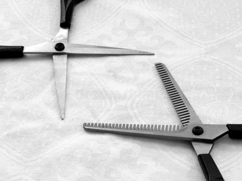 Two Scissors stock photo. Image of trade, hairdress, salons - 4424314