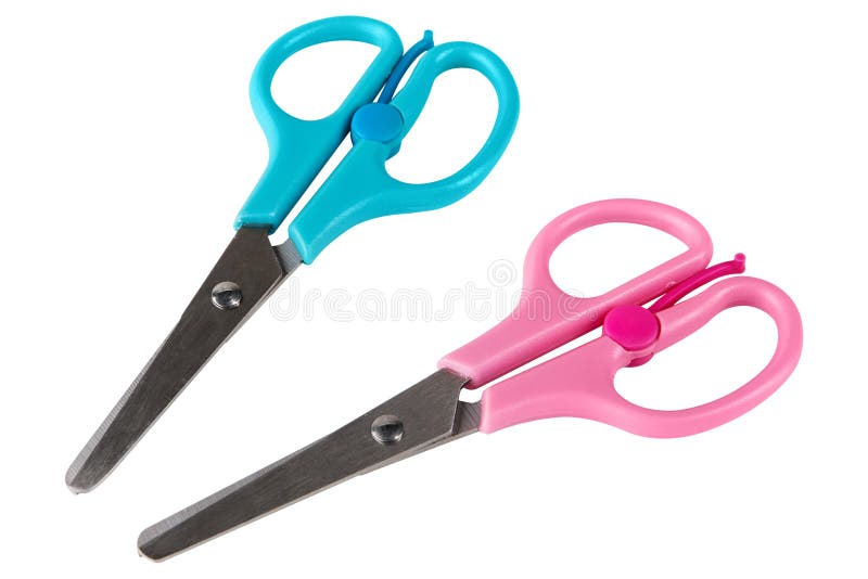 Two Scissors for Creativity or for the Office, with Cyan and Pink ...