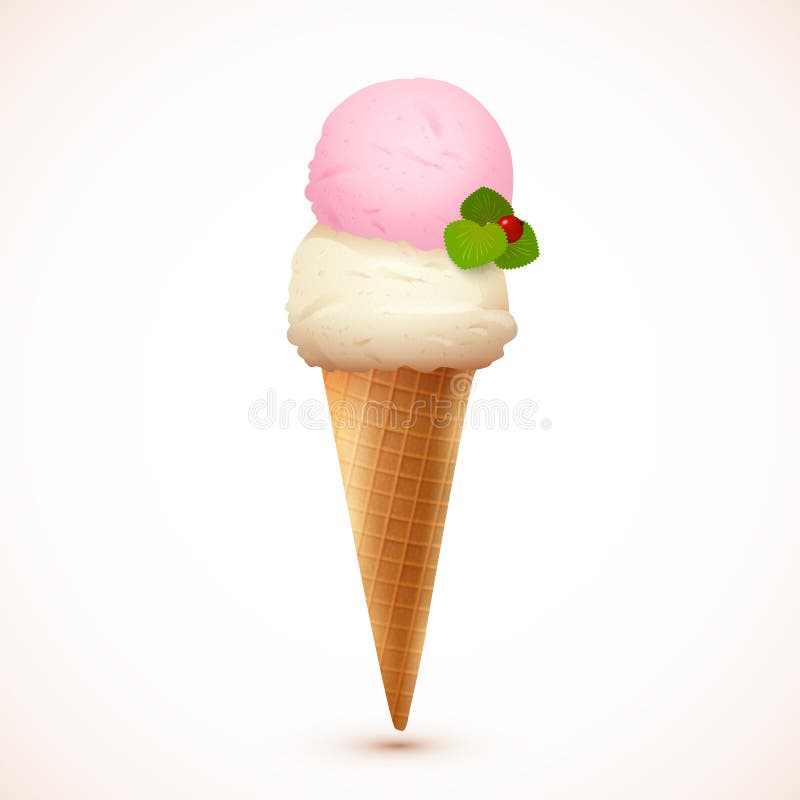 Ice Cream Two Scoops Stock Illustrations 266 Ice Cream Two Scoops