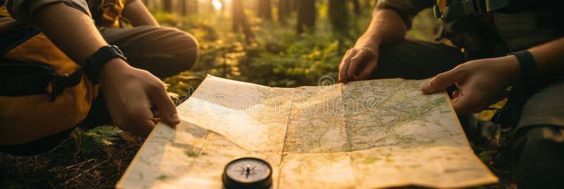 Scouts Navigate Dense Forest Using a Map and Compass while Embracing ...