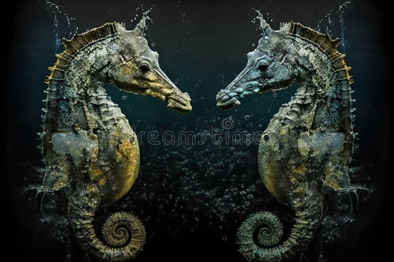 Twin Seahorses Stock Illustrations – 3 Twin Seahorses Stock ...