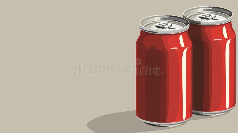 Two Sealed Soda Cans on Neutral Background Stock Image - Image of ...