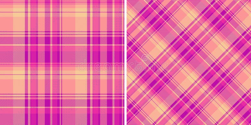Two Seamless Tartan Patterns. a Bright, Colorful Backdrop for Textile ...