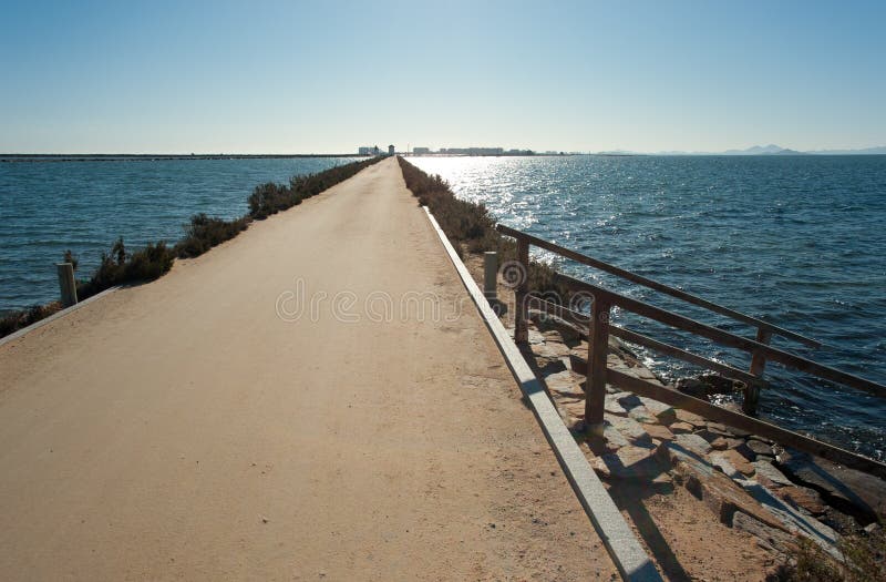Two seas stock photo. Image of sunny, promenade, waters - 23205948