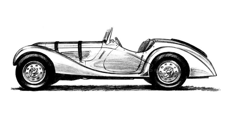Line Drawing Antique Car Stock Illustrations – 1,028 Line Drawing ...