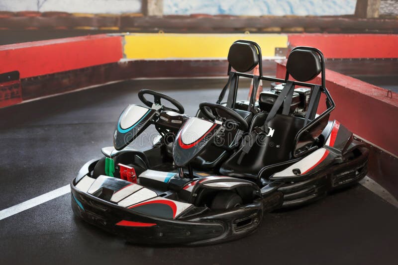 Two Seater Go Kart in Pit Lane Stock Image - Image of pursuit, karting ...