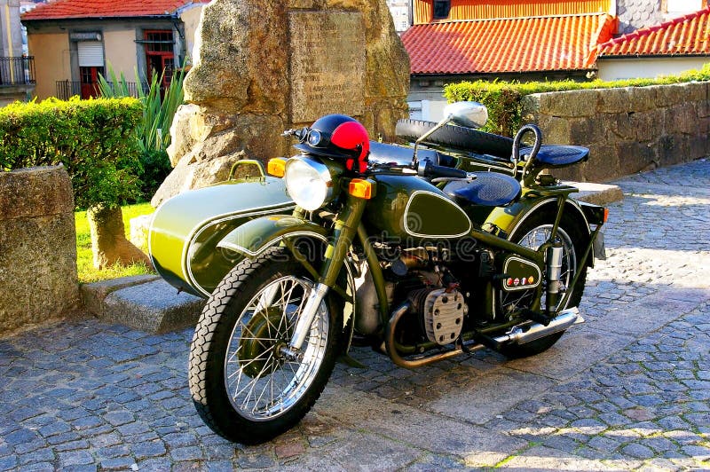 Two Seater Sidecar Motorcycle Stock Image - Image of roll, mlitar: 91669161