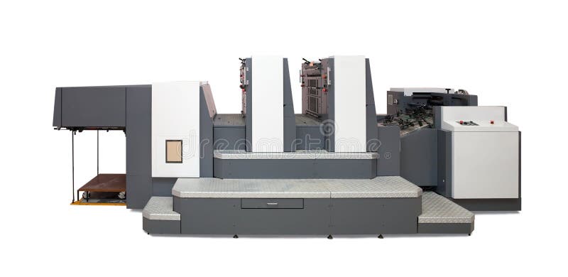 Two-section Offset Printed Machine Stock Photo - Image of isolated ...